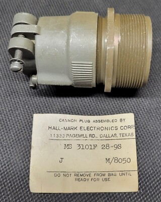 ITT Cannon MS3101F28-9S Mil-Spec 12 Pin Connector With Backshell | eBay