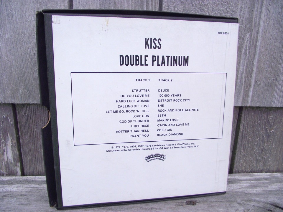 KISS 1974 to 1978 - Double Platinum - Reel to Reel Tape 4 Track 3 3/4 ...