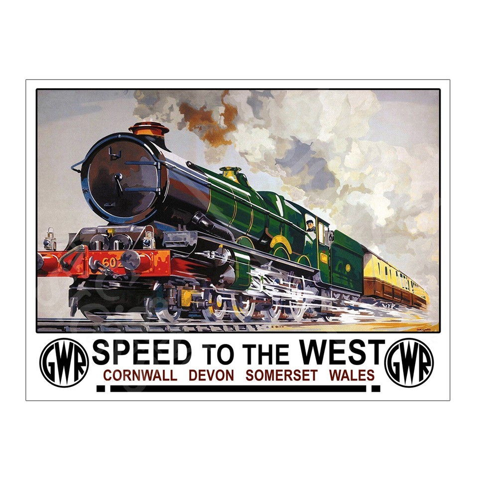 Railway Travel Train Metal Tin Sign Plaque Man Cave Home Bar Garage ...