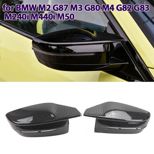 Glossy Black Carbon Pattern Rearview Exterior Side Mirror Caps for BMW ...