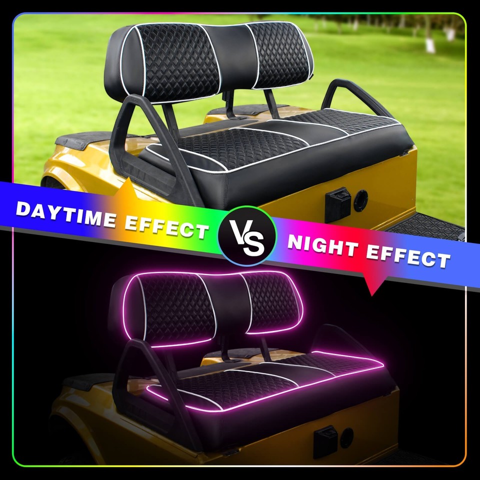 NOKINS Golf Cart RGB Seat Covers Kit,Fits Club Car DS Standard Front ...