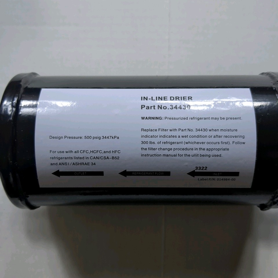 In-Line Dryer fits 34430 AC Recovery Recycling Filter Drier NIB | eBay