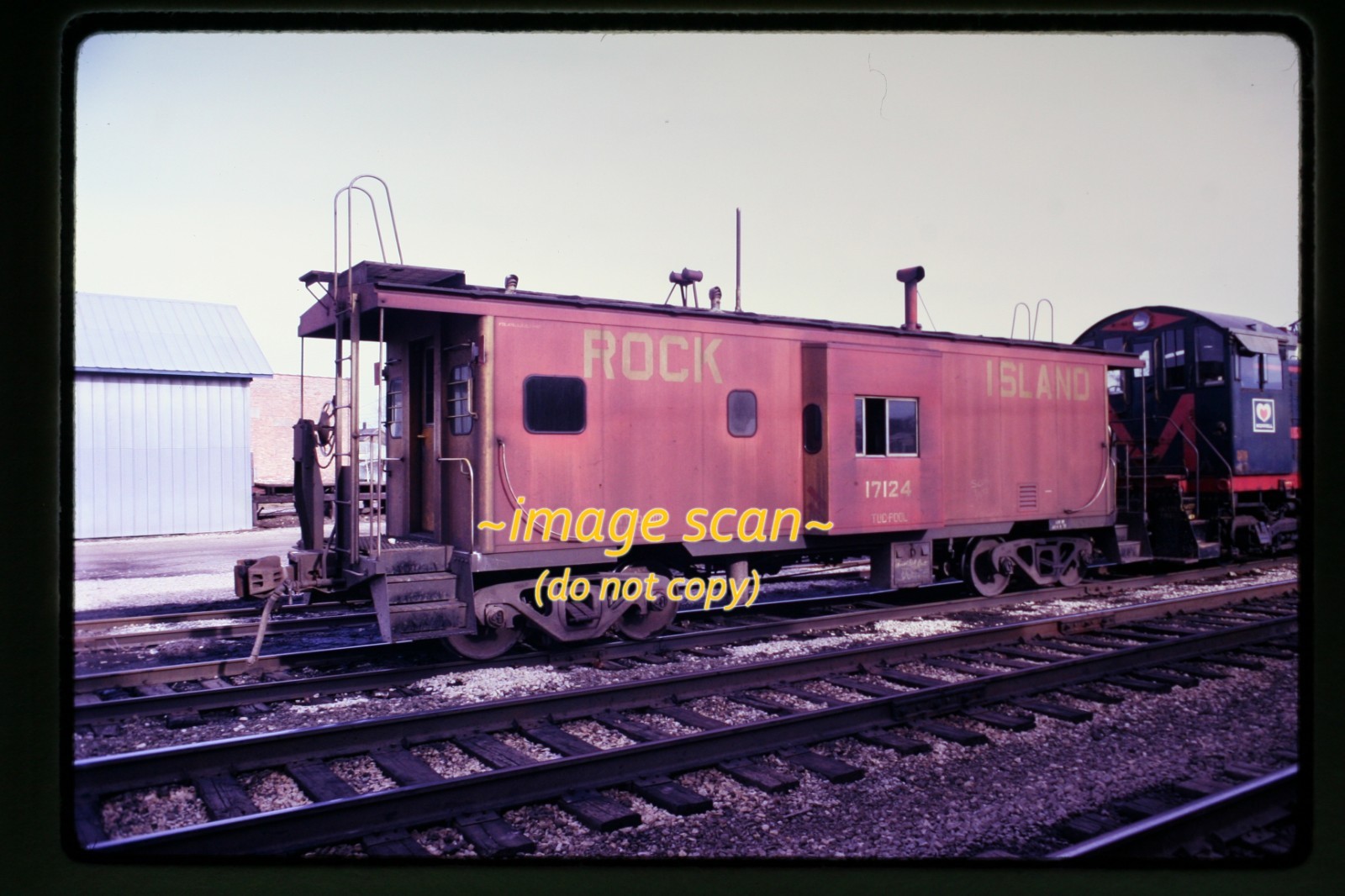 1973 RI Rock Island Caboose 17124, Original Slide c7b | eBay