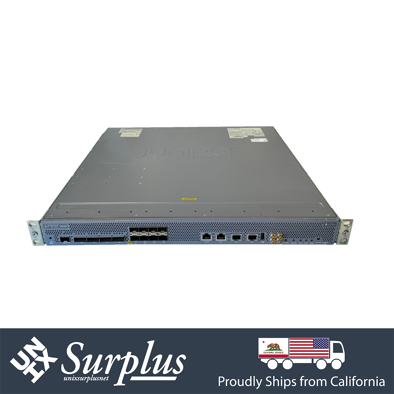 Juniper MX204 8 Port 10GB SFP+ Front to Back Dual PSU w/ Ears | 4x 100G ...