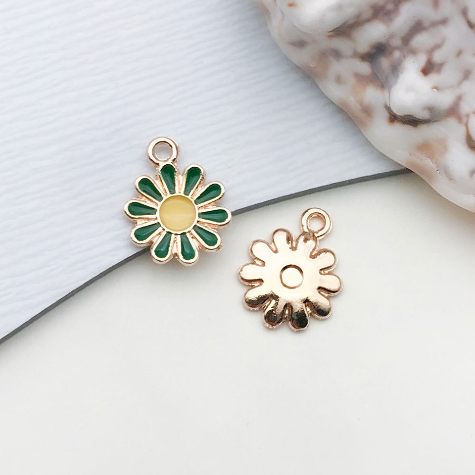 10pcs green Enamel Charms Pendant For DIY Jewelry Making Handmade 30 ...