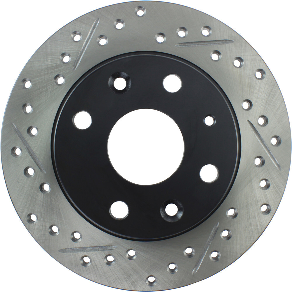 Disc Brake Rotor-Sport Cross-Drilled and Slotted Stoptech fits 90-93 ...