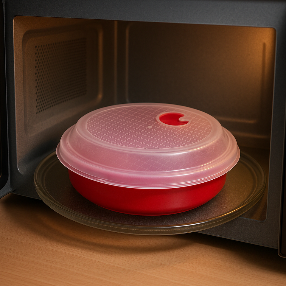 2 Pack Divided Microwave Plates with Lids – 3 Section BPA Free Portion ...