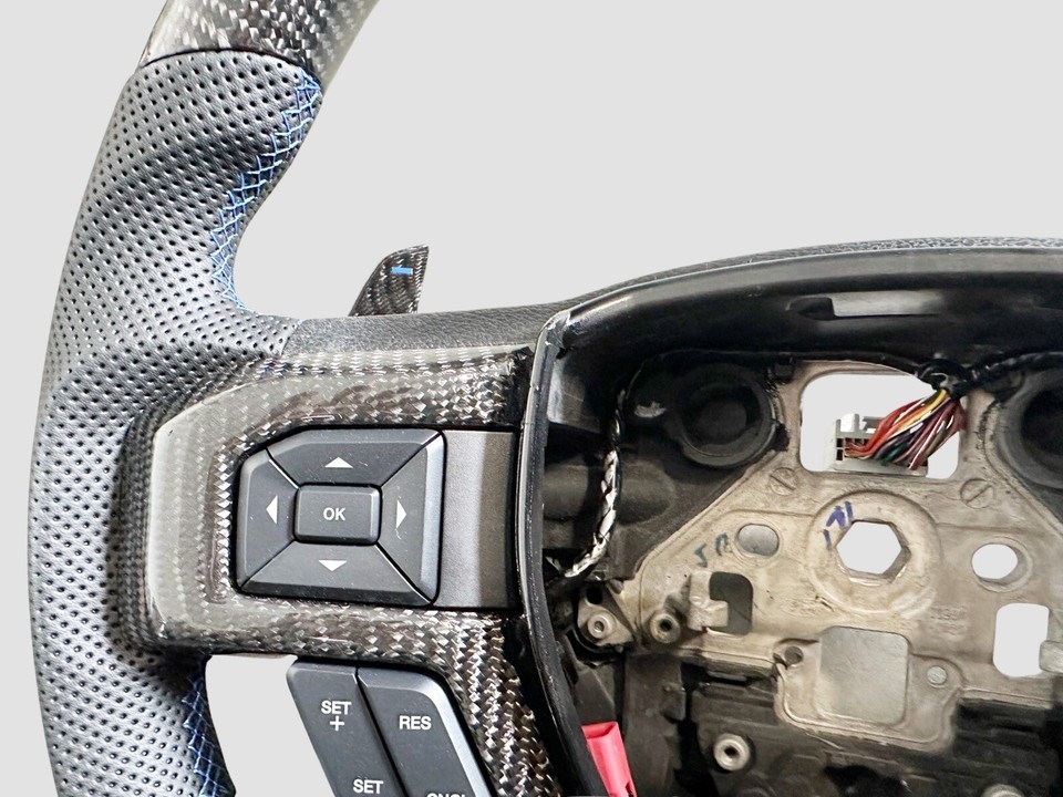 GENUINE FORD F150 RAPTOR CARBON FIBER STEERING WHEEL PADDLE SHIFTER BLK ...