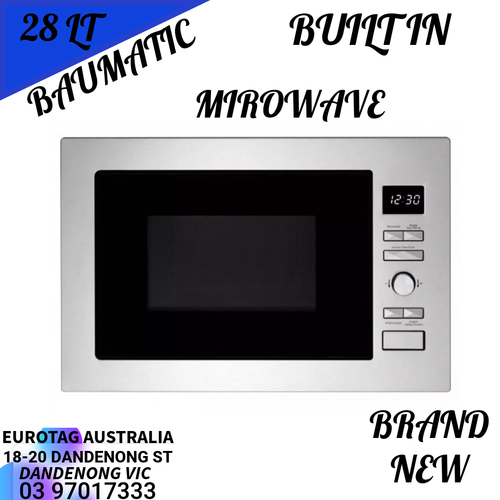 Baumatic BAM28TK-2 60cm 28L 5 Power Levels 8 Built-in Microwave Brand ...