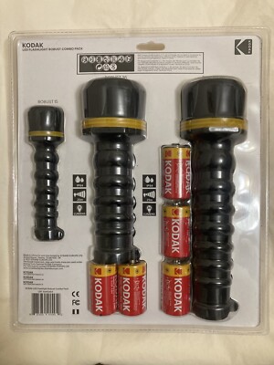 Kodak LED Waterproof and Drop Proof Flashlight Combo Pack w/ batteries ...