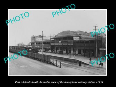 OLD 8x6 HISTORIC PHOTO OF PORT ADELAIDE SA THE SEMAPHORE RAILWAY ...