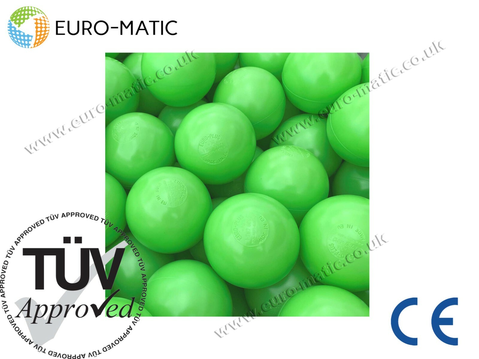 500 Euro-matic Play Pen Pit Pool Balls COMMERCIAL 10g GRADE 75mm *FREE ...