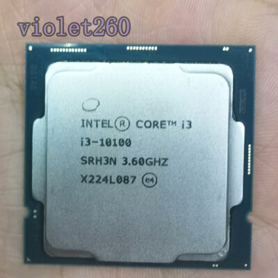 10Th Gen Intel Core i3-10100 LGA1200 CPU Processor 4.3 GHz Quad Cores 8 ...