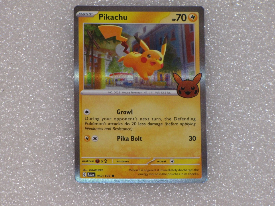 Pokemon Trick Or Trade Booster Pikachu Holo #062/193 Halloween 2023 | eBay