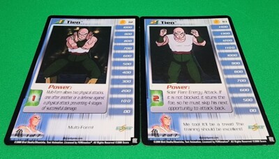 DBZ CCG Lvl1 & Lvl2 Tien 82 & 83 Limited Saiyan Saga Dragon Ball Z ...