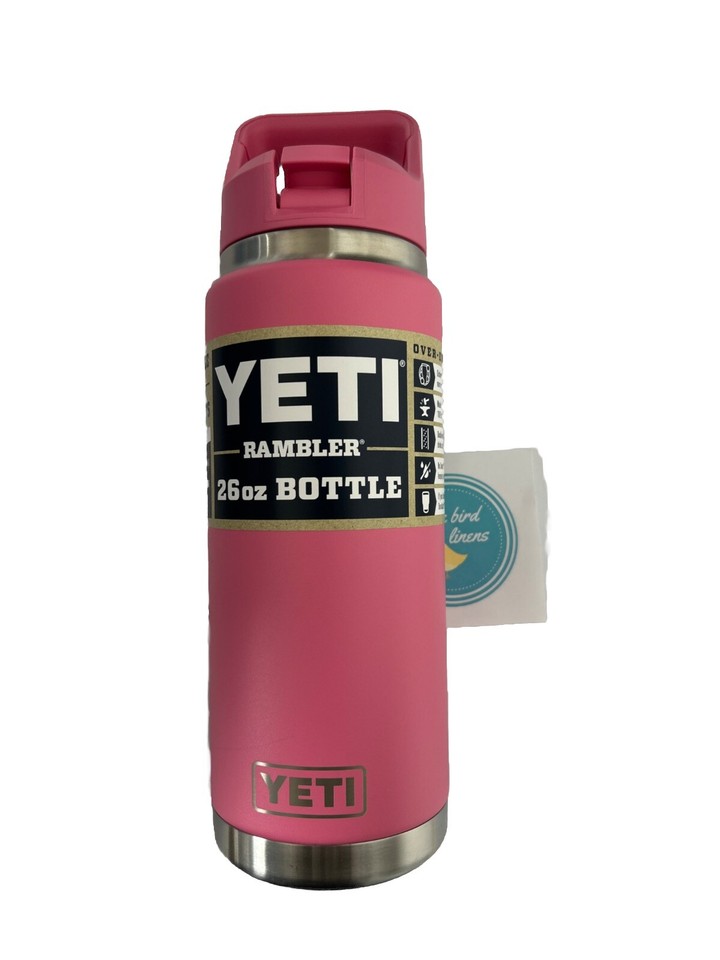 YETI Rambler 26 oz Harbor Pink Water Bottle New Straw Flip Handle New w ...