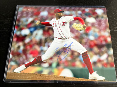 Hunter Greene Cincinnati Reds Autographed 8" x 10" Pitching Photograph ...