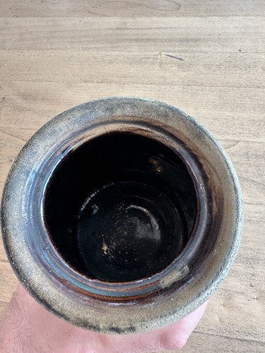 Aug. Beck & Co. Rappee Snuff Jar / Stoneware Crock Paper label still ...