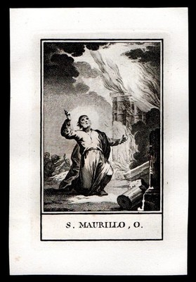 Holy card antique grabado de San Maurillo Ob. santino image pieuses ...