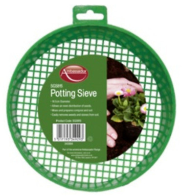 Ambassador Gardening Compost Potting Mesh Round Large Sieve Soil Riddle ...