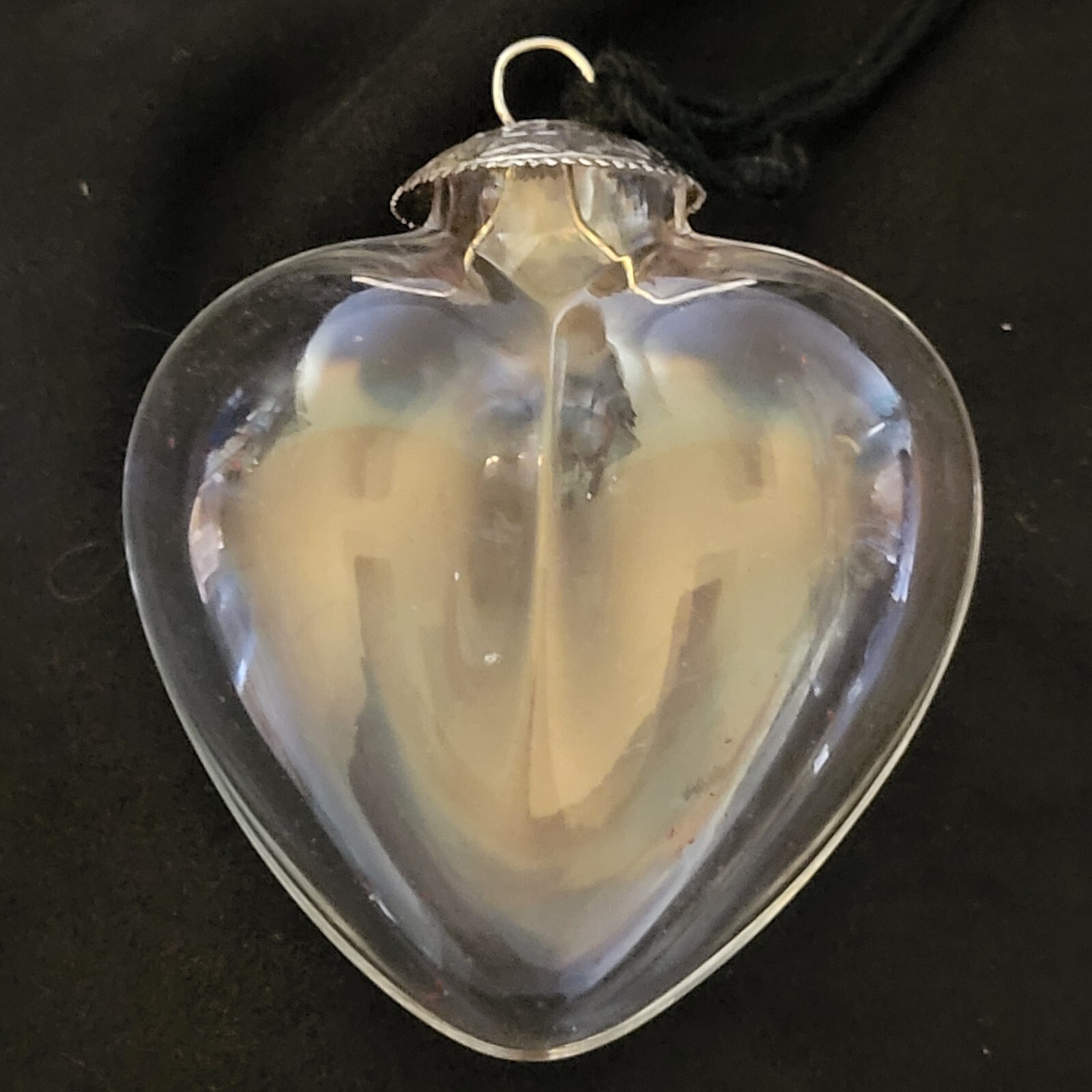 Midwest Kugel Heart Shaped Ornament Clear Glass Valentine's Day w ...