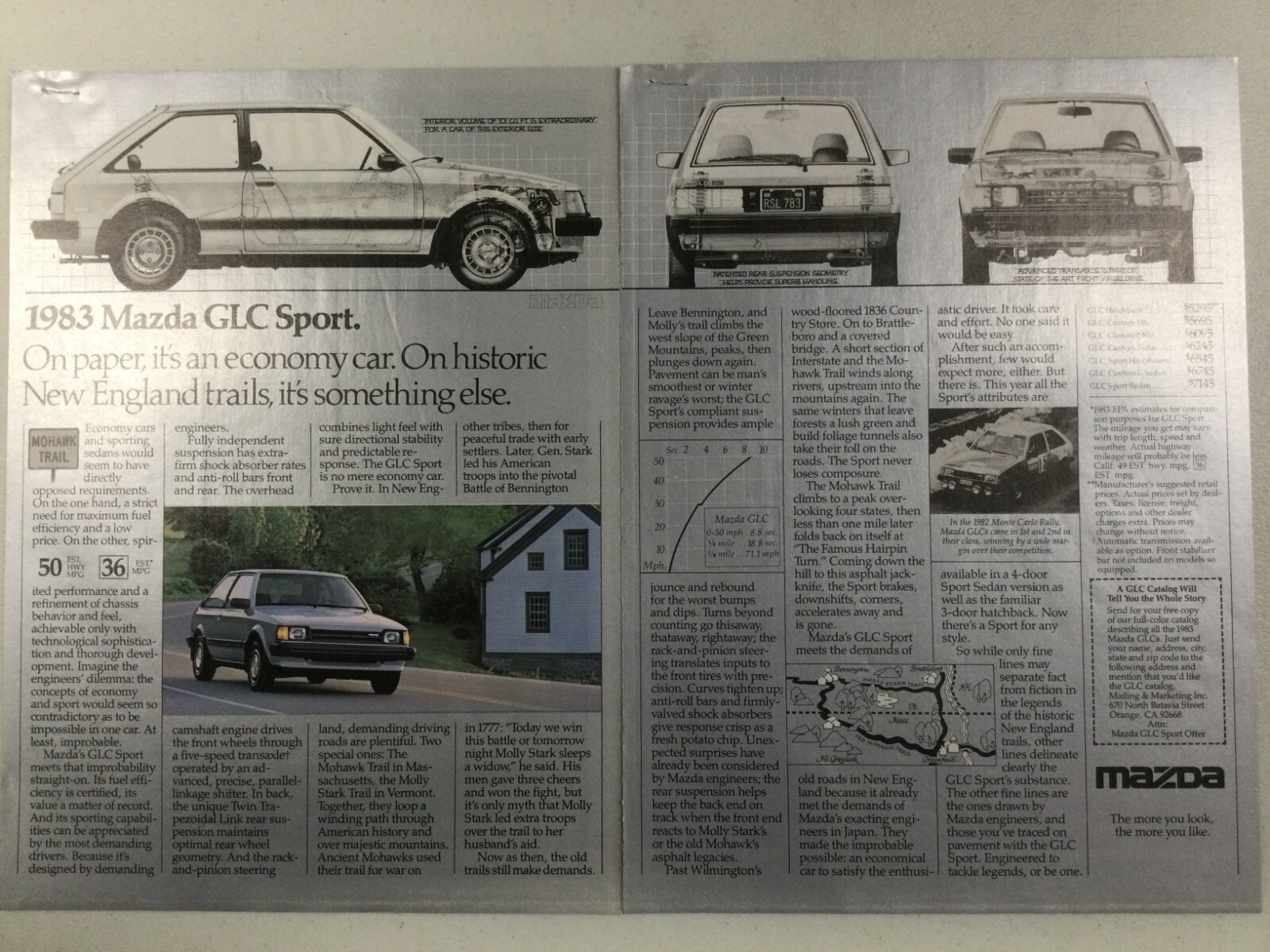 MazdaAdv34 1983 Mazda GLC Sport 2 page 2 piece | eBay