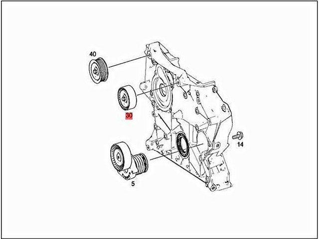 Genuine Mercedes-Benz Guide Pulley OEM 0002021719 C250 Slk250 for sale ...