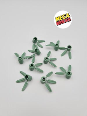 LEGO LOT 10 X BAMBOO LEAVES 3X3 SAND GREEN REF 30176 / 6409581 *NEUF ...