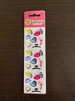 VINTAGE SANDYLION STICKER SHEET FANCY HATS KROMEKOTE | eBay