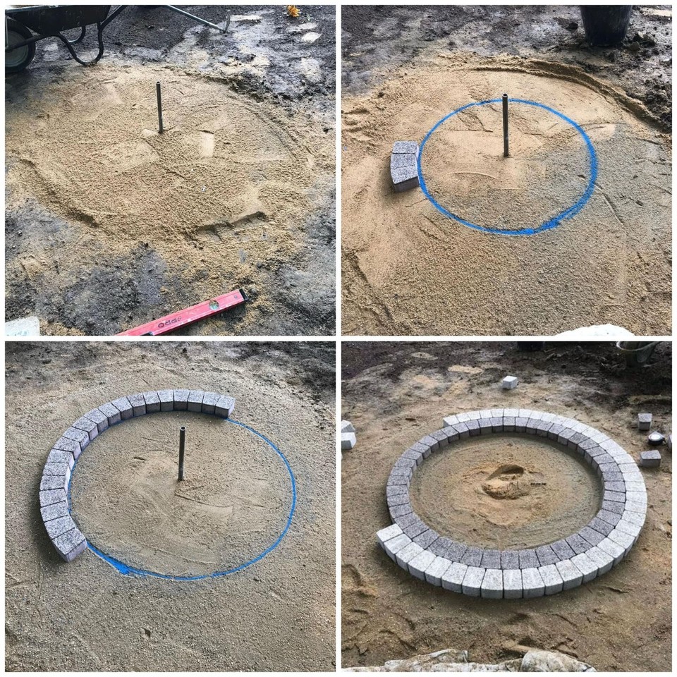 78 garden bricks circle tree surround grass edging border granite stone ...