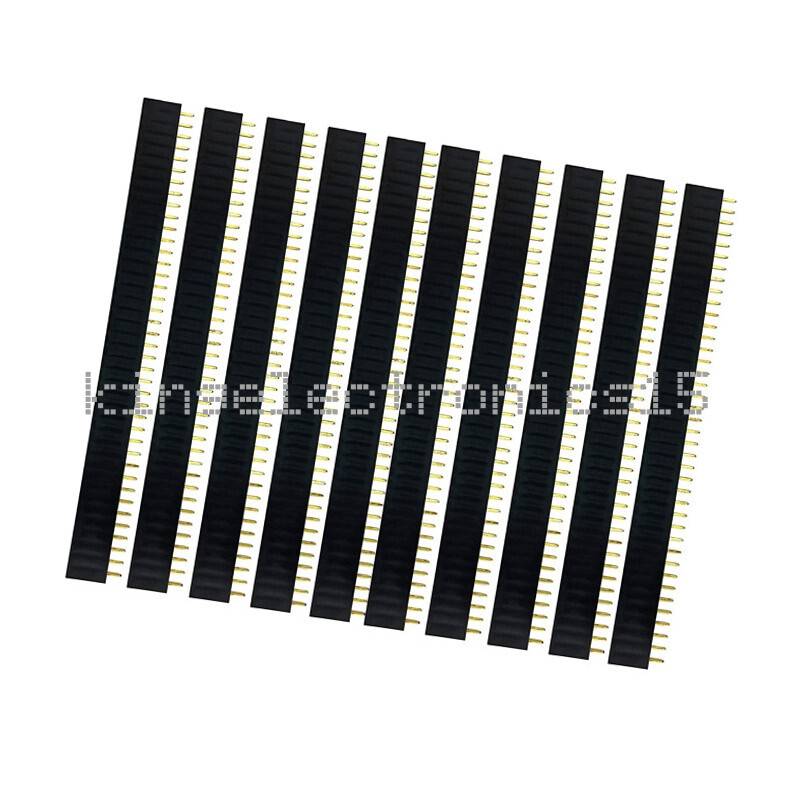 10PCS NEW 40Pin 2.54mm Single Row Straight Female Pin Header Strip PBC ...