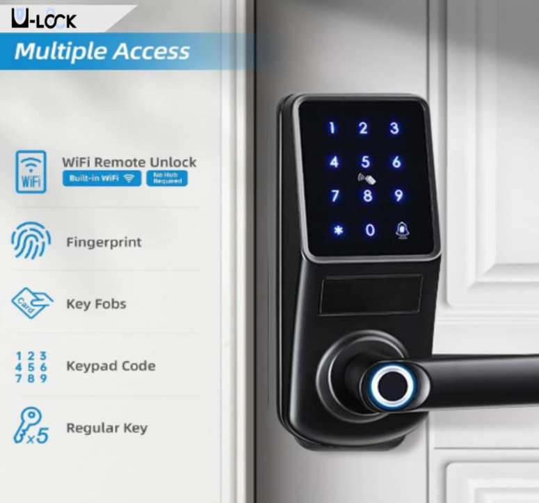 Keyless World's First Built-in WiFi Smart Lock with Fingerprint ID ...