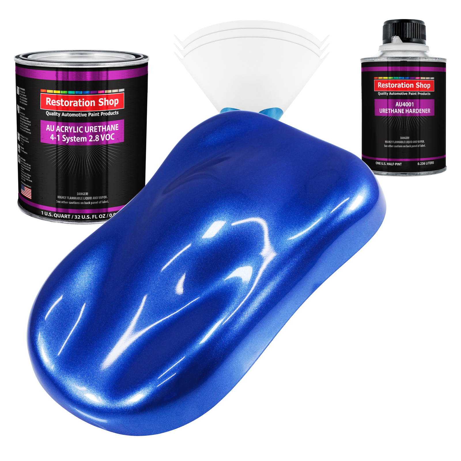 Restoration Shop Cobalt Blue Firemist Acrylic Urethane Quart Kit Auto ...