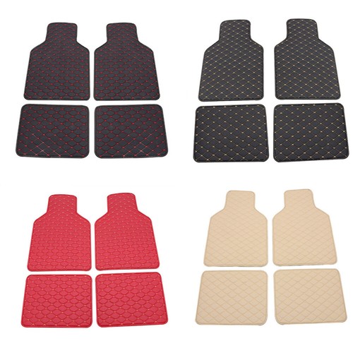 Front Rear Car Floor Mats PU Leather Waterproof Carpet Rugs Auto Liners ...
