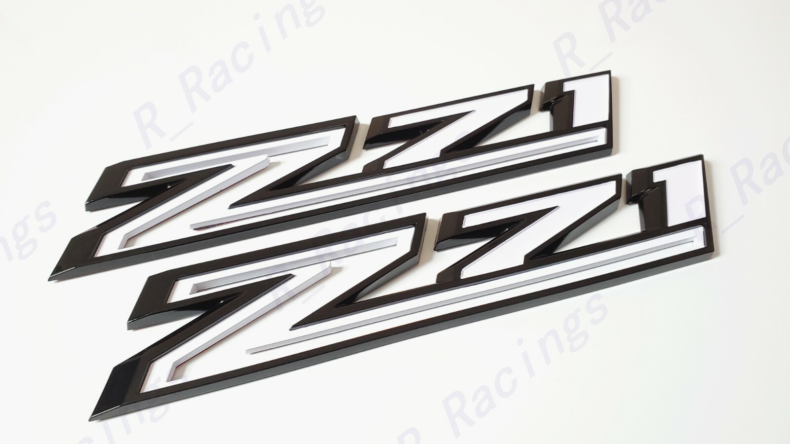 2PCS Gloss Black White 2019+ Silverado Z71 Emblem Badge 84632695 ...