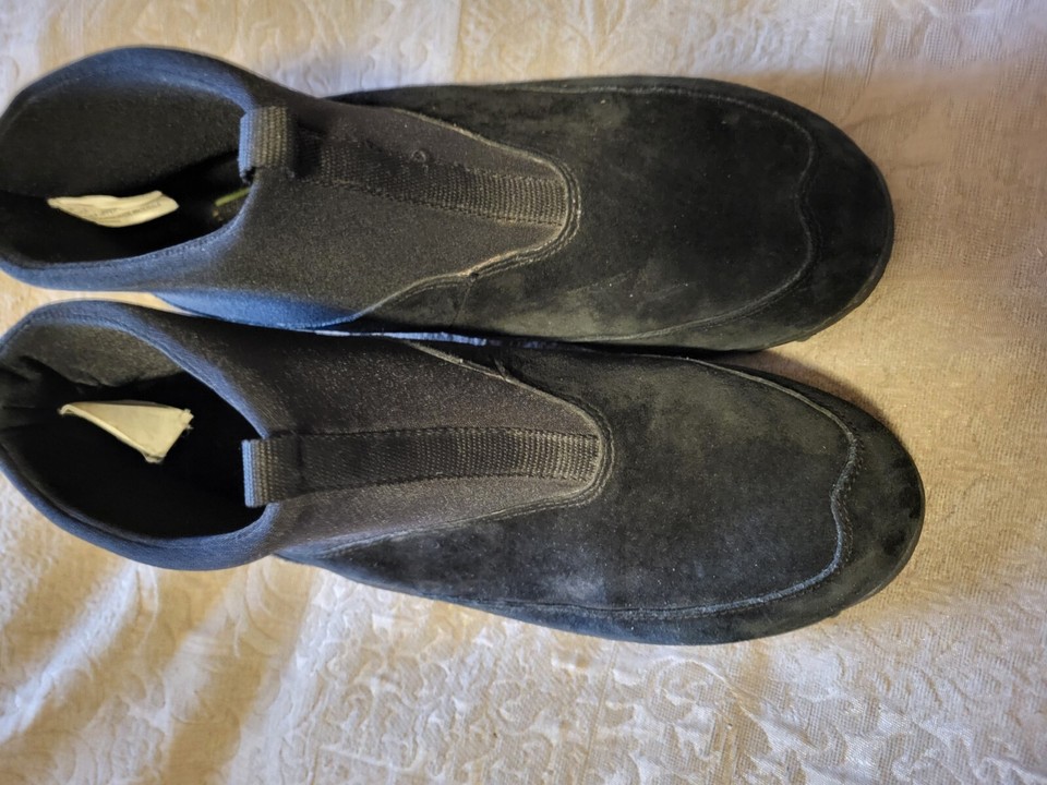 Cabelas 8M Used Black Pull on Boot Suede Poly Sty Great Item | eBay