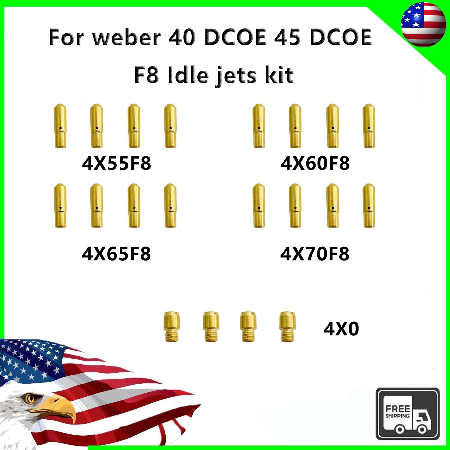 F8 Idle Jet Kit for WEBER 40 DCOE 45 DCOE Carburetor 20 PACK | eBay
