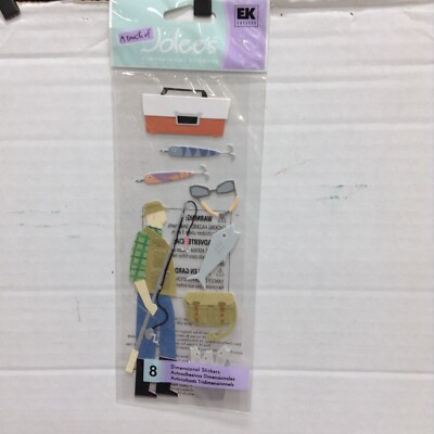 Jolee's Boutique Dimensional FISHING Scrapbook Stickers TACKLE ...