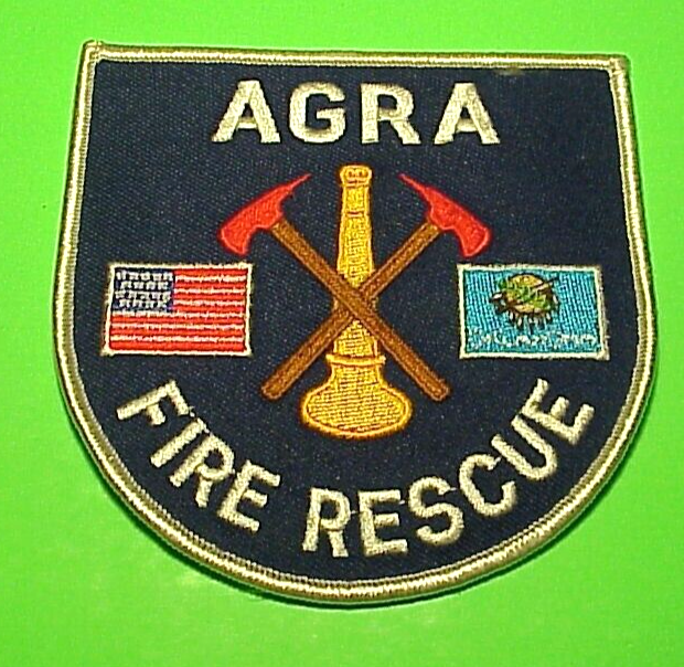 AGRA OKLAHOMA OK FIRE RESCUE 4" FIRE DEPARTMENT PATCH FREE SHIPPING ...