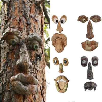 Funny 3D Old Man Tree Hugger Sculpture Whimsical Garden Yard Outdoor ...