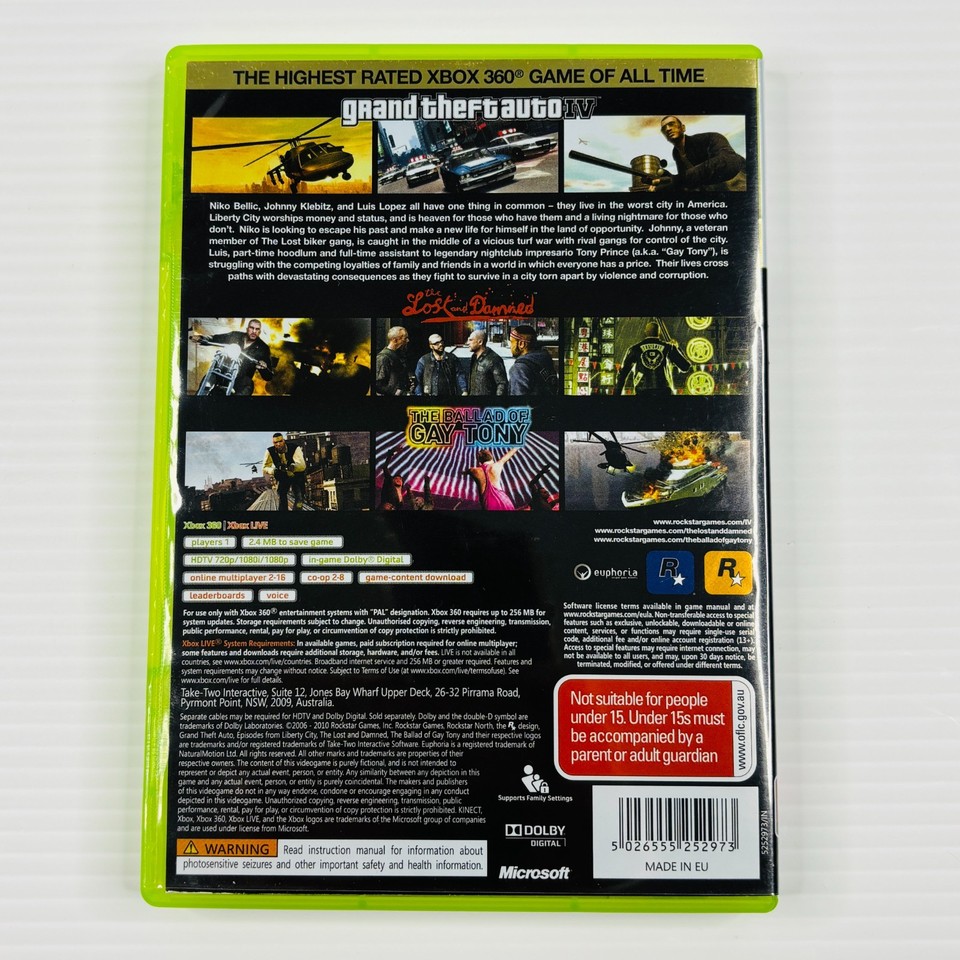 Grand Theft Auto IV GTA 5 The Complete Edition Xbox 360 PAL Map ...