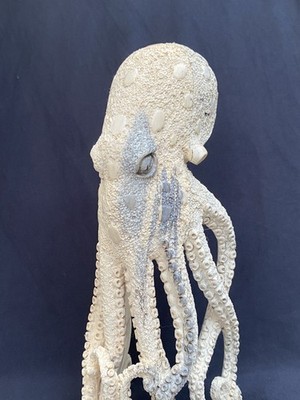gorgeous standing Octopus Carved Wooden Statue Carving, Carved Octopus ...