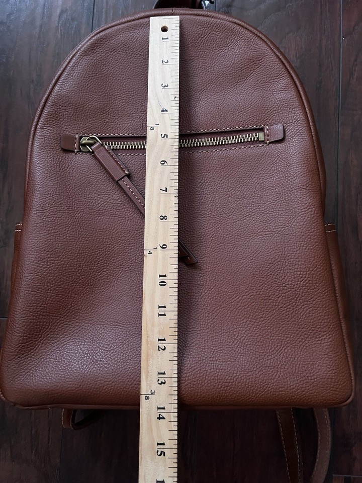 NWT Fossil Megan Brown Pebble Leather Medium Backpack Durable ...
