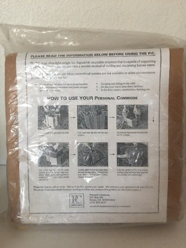 Personal Commode Portable Cardboard Toilet Camping Prepper | eBay