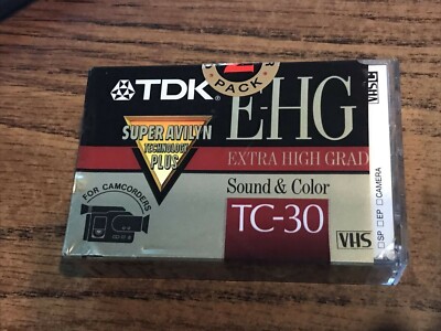 TDK - E-HG - Extra High Grade - VHS-C TC-30 Tape - Sound & Color ...
