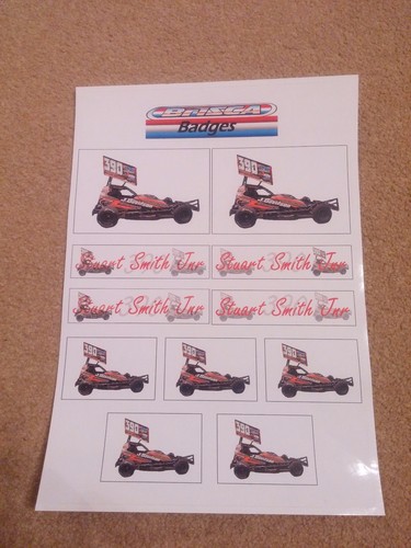 Brisca F1 F2 ministox V8 Micro F2 Stock Car Sticker sheets lots of ...