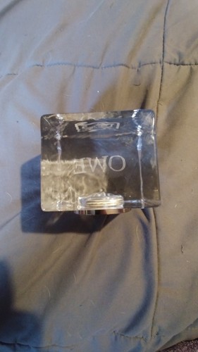 Simon Pearce Decorative Art Glass Cube Clock Paperweight Time Crystal ...