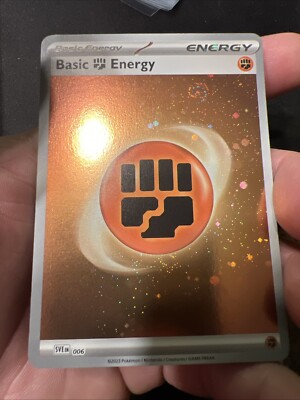 Pokemon Card - Basic Fighting Energy 006 HD Cosmos Holo SWIRL 151 - M ...