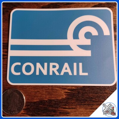 Consolidated Rail Corporation "Conrail" laminated die-cut vinyl sticker ...