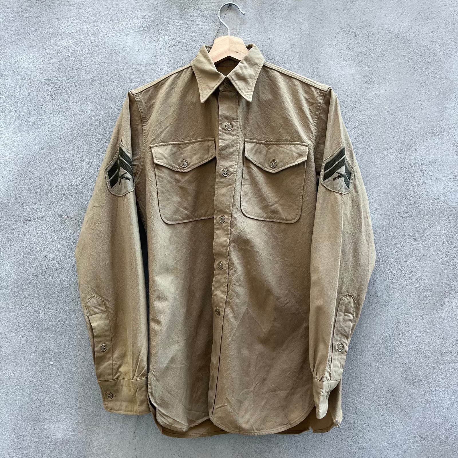 50’s Military Tan Button Down - Gem